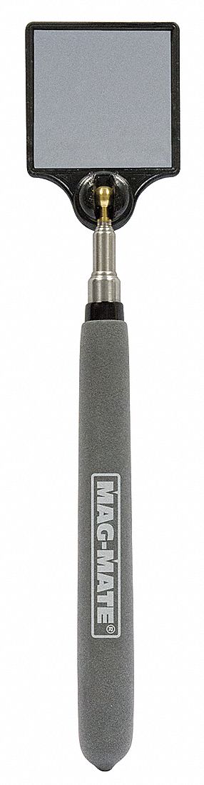 MAG-MATE, 2 in L x 2 in W Mirror Size, Mirr. Mat. Stainless Steel ...