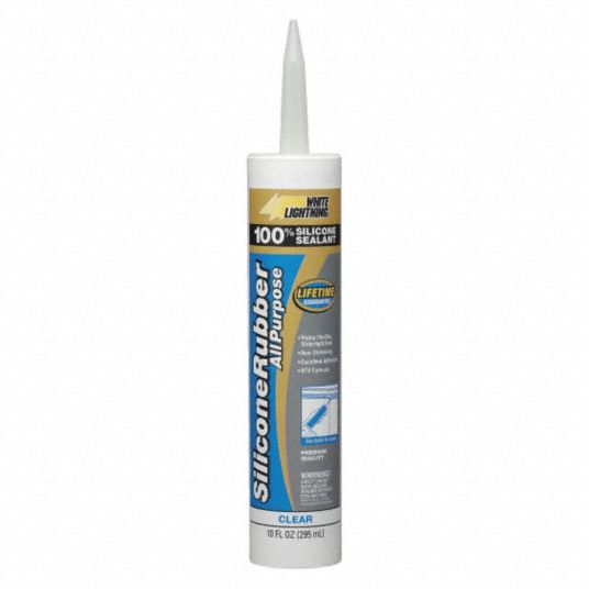 WHITE LIGHTNING, Silicone Rubber, Clear, Silicone Sealant - 49LX47 ...