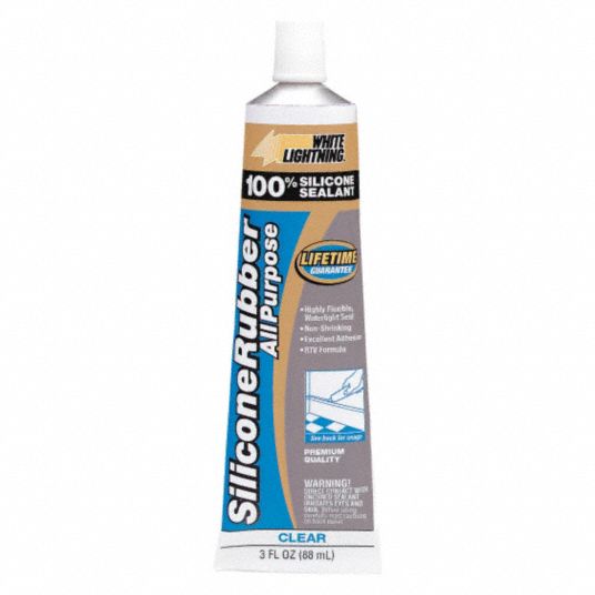 WHITE LIGHTNING, Silicone Rubber, Clear, Silicone Sealant - 49LX48 ...