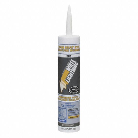 Red Sealant, Silicone, 10.0 oz Cartridge - Grainger
