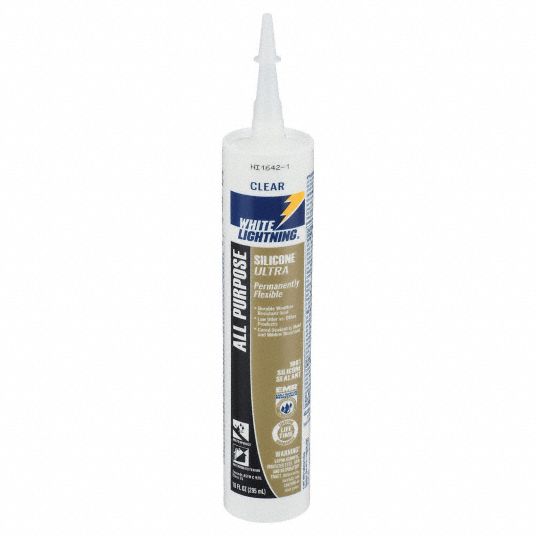 WHITE LIGHTNING, Silicone Ultra, Clear, Silicone Sealant - 49LX55 ...