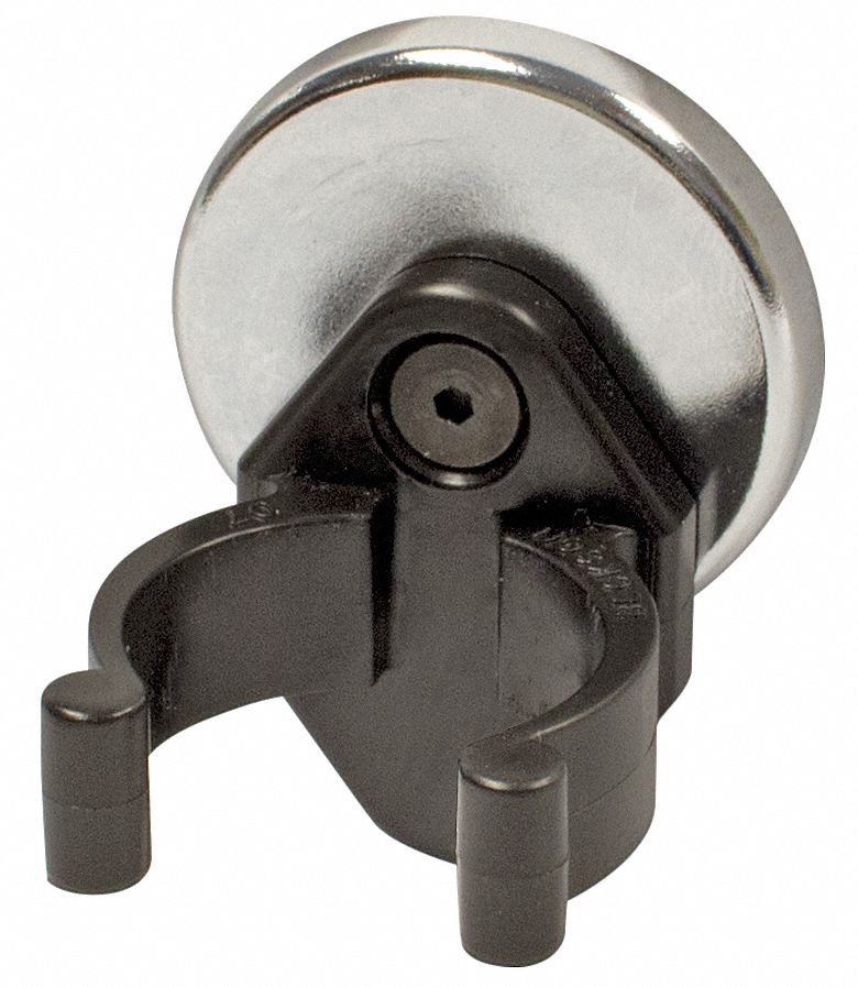MAG-MATE Magnet with Clip: Ceramic Magnet, 14 lb Max. Pull, 0.188 in ...