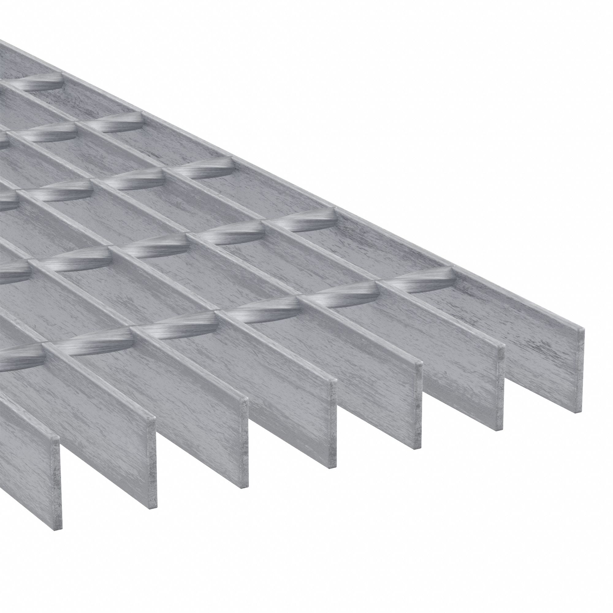 Smooth, Galvanized, A1011 Carbon Steel Rectangular Grating - 49N059 ...
