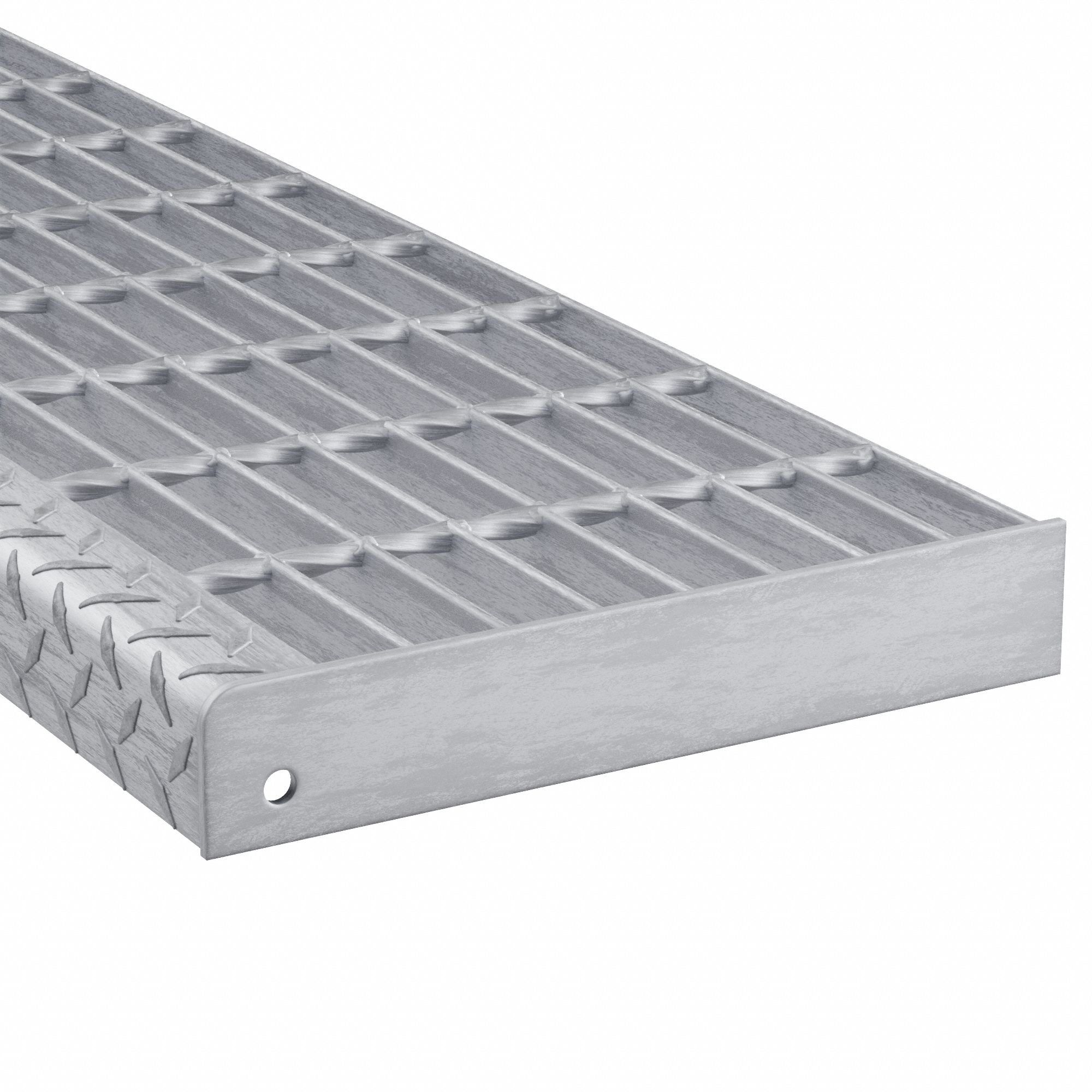 Smooth, Galvanized, Carbon Steel Stair Tread - 49N532|22188S100-TRD6 ...