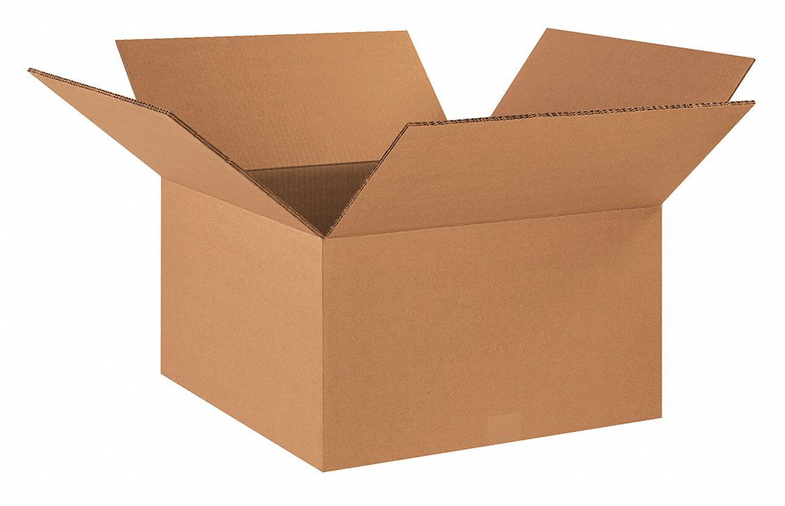 Shipping Box, Heavy Duty, Double Wall, 18x18x10 in Inside LxWxH, 48 ECT ...