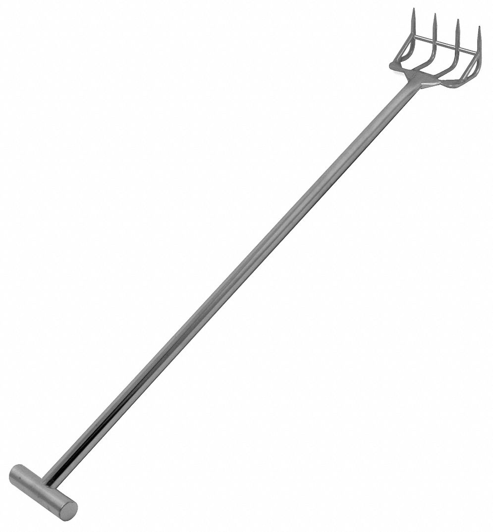 SANI-LAV, 4 Tines, 3 1/2 in Tine Lg, Reinforced Drag Fork - 49P122 ...