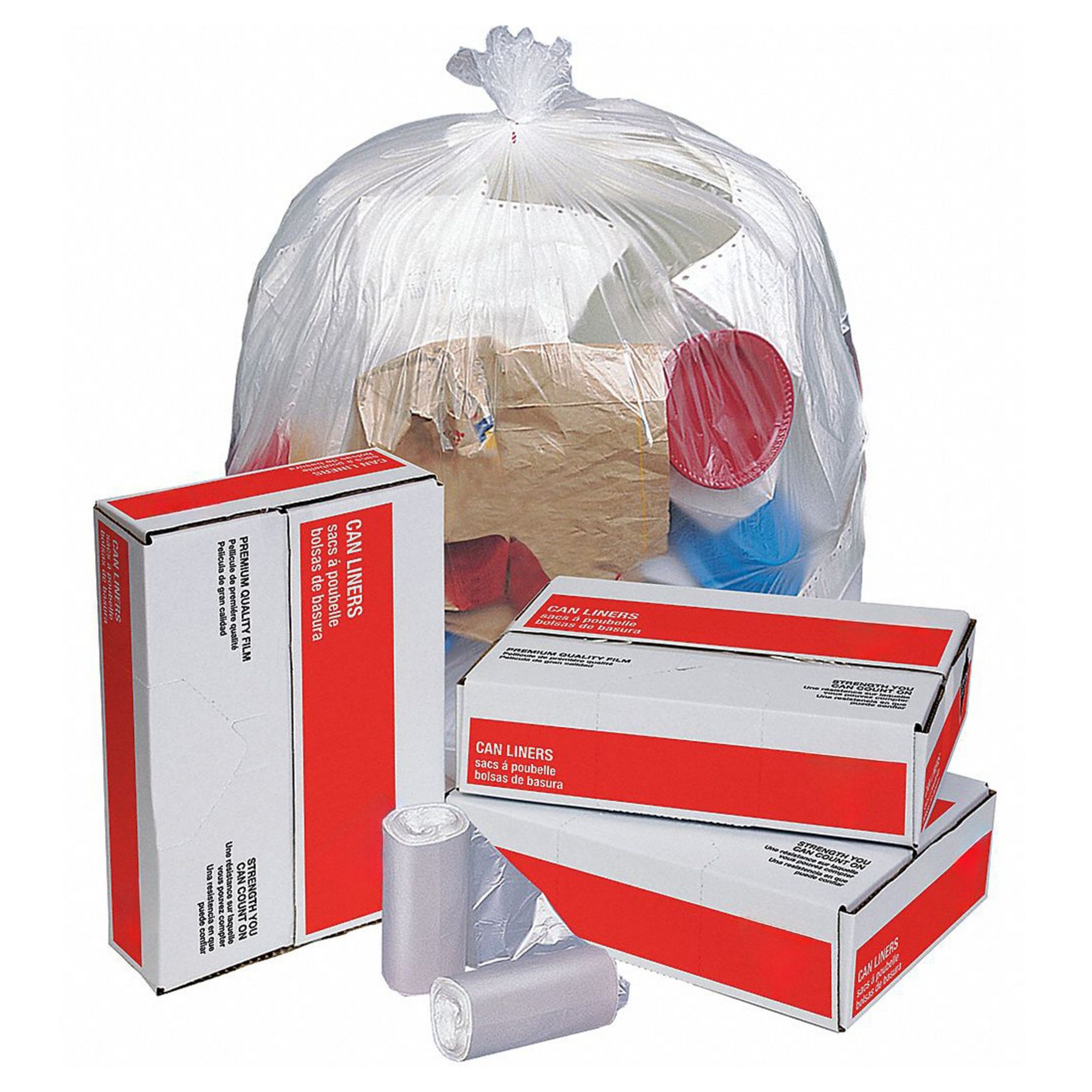 GRAINGER Bolsa para Basura, Capacidad 10 gal., 24" x 23", Polietileno ...