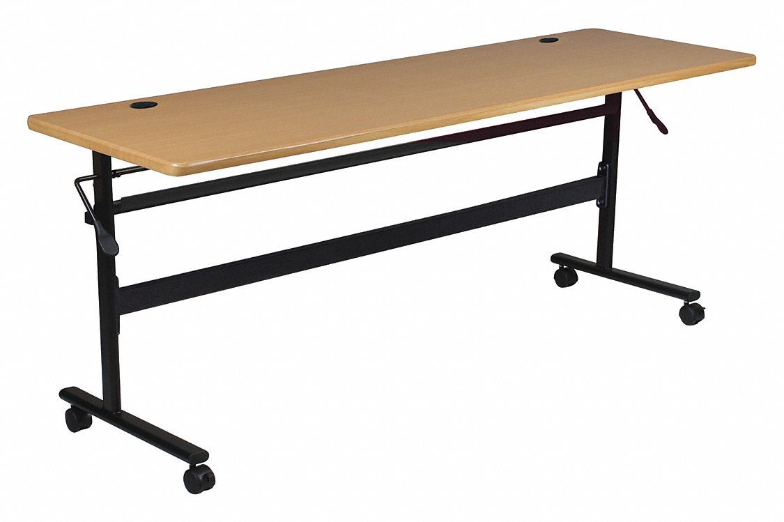 BALT Rectangle Mobile Training Table, Teak, 72 inW x 24 in Depth ...