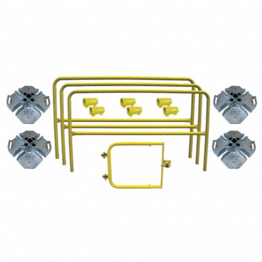 3M DBI-SALA, 3 1/2 ft Overall Ht, Powder Coated, Guardrail Roof Kit ...