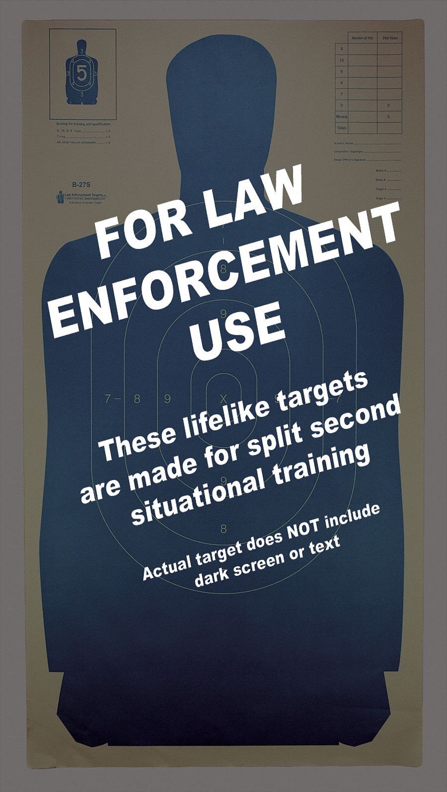 ACTION TARGET, Paper, Silhouette Target, Shooting Range Targets ...