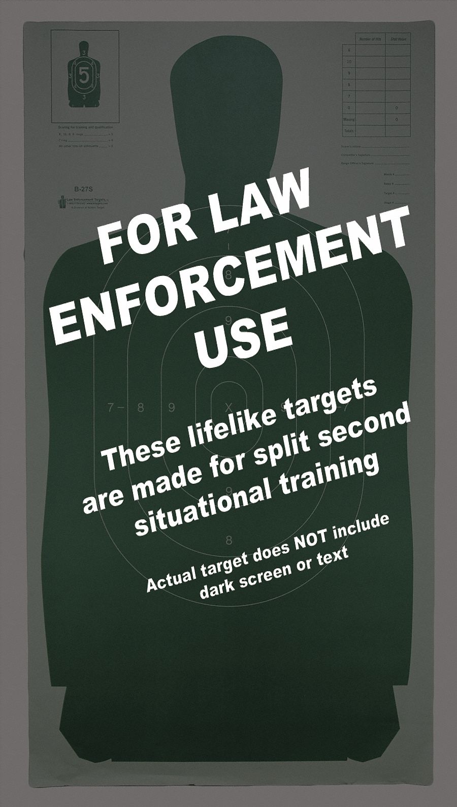 ACTION TARGET, Paper, Scoring and Qualification Target, Silhouette ...