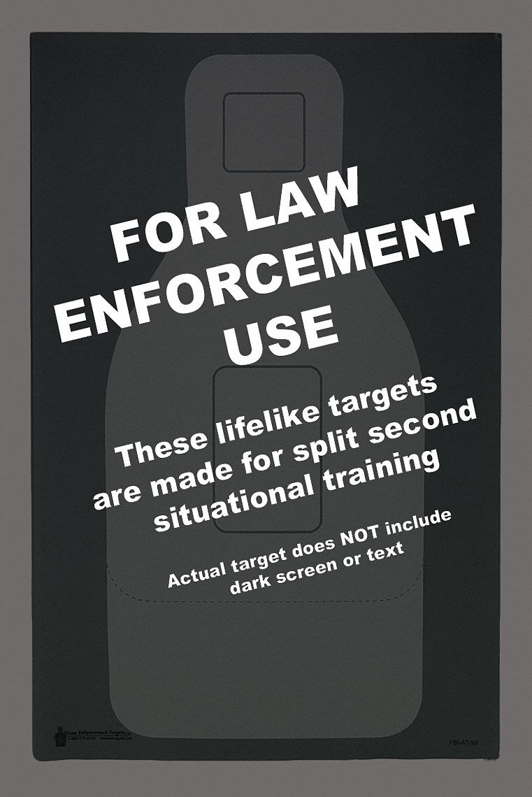 LE TARGETS Modified QIT Target, PK100 - 49U418|FBI-AT-99-100 - Grainger