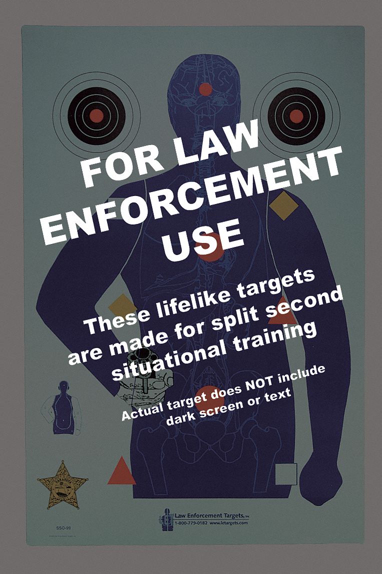 ACTION TARGET, Paper, Silhouette Target, Vital Anatomy Silhouette ...