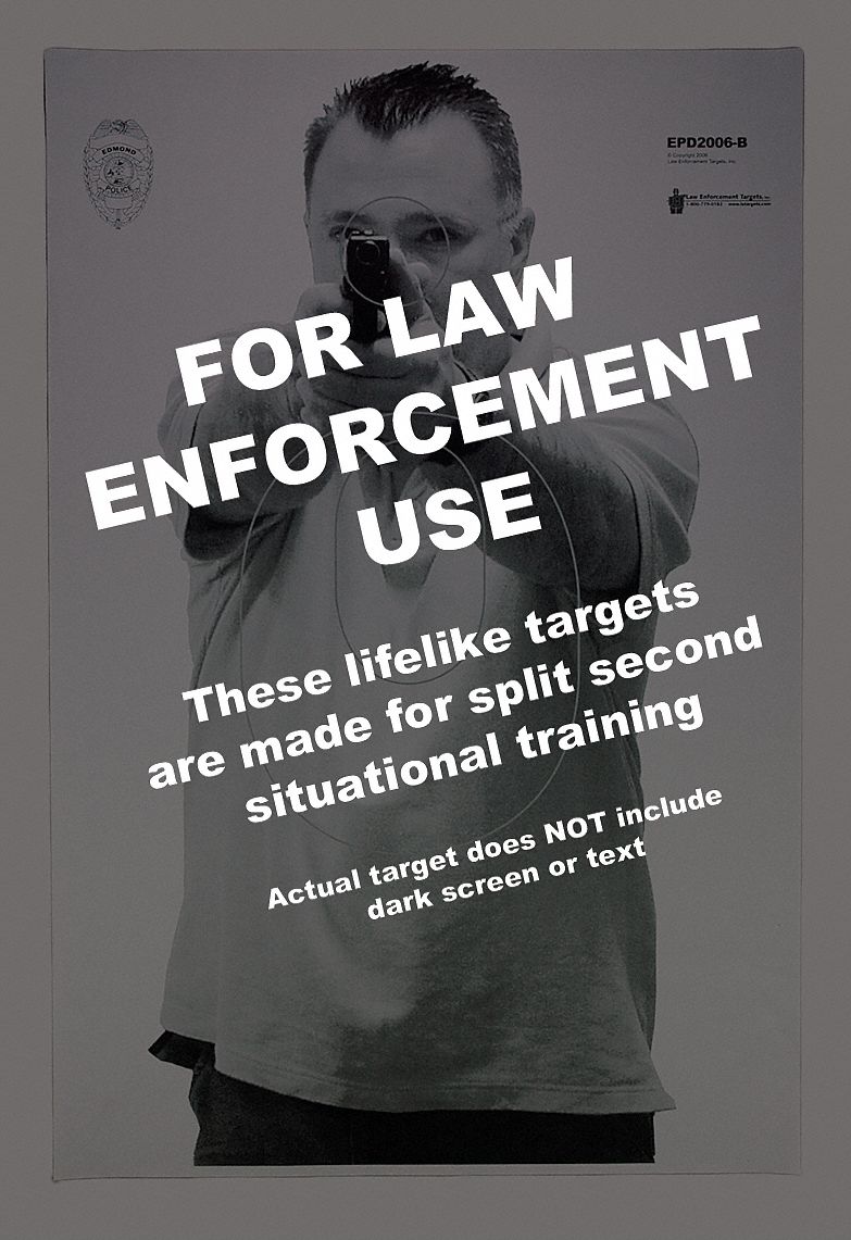 ACTION TARGET Edmond Police CLEET Style Target, PK50 - 49U380|EPD2006-B ...