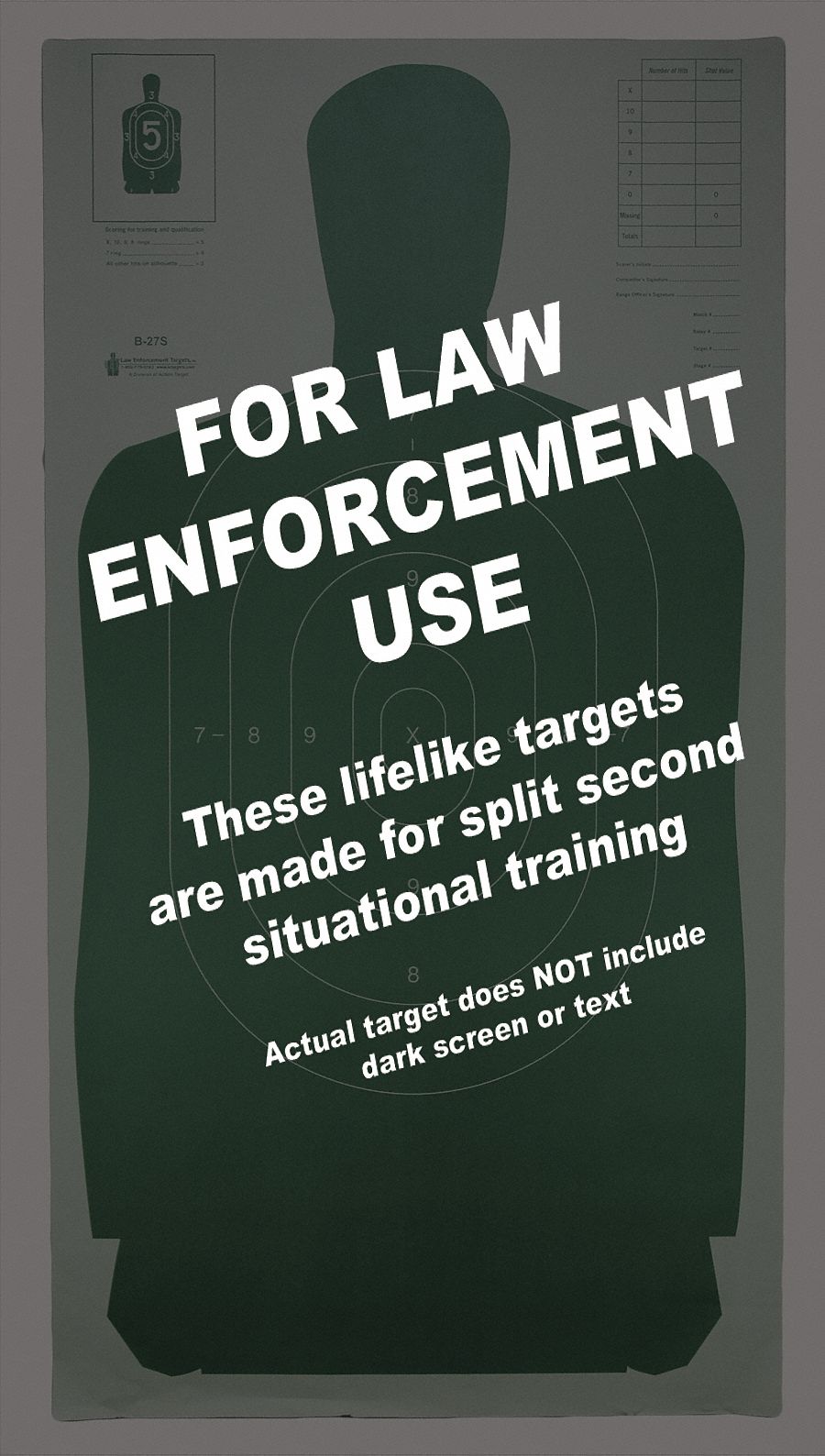 ACTION TARGET, Paper, Silhouette Target, Shooting Range Targets ...