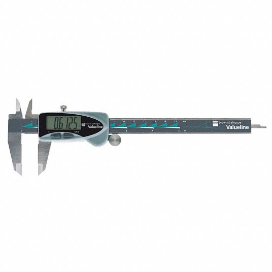 Digital Caliper, Range 0" to 6", SPC Output No, Accuracy +/-0.001 in ...