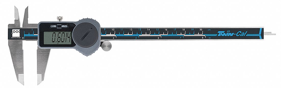 TESA BROWN & SHARPE 4-Way Digital Caliper: 0 in to 8 in/0 to 200 mm ...