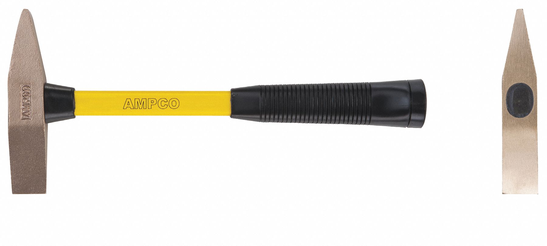 AMPCO Scaling Hammer: 11 in Overall Lg, Non-Sparking, Fiberglass Handle ...
