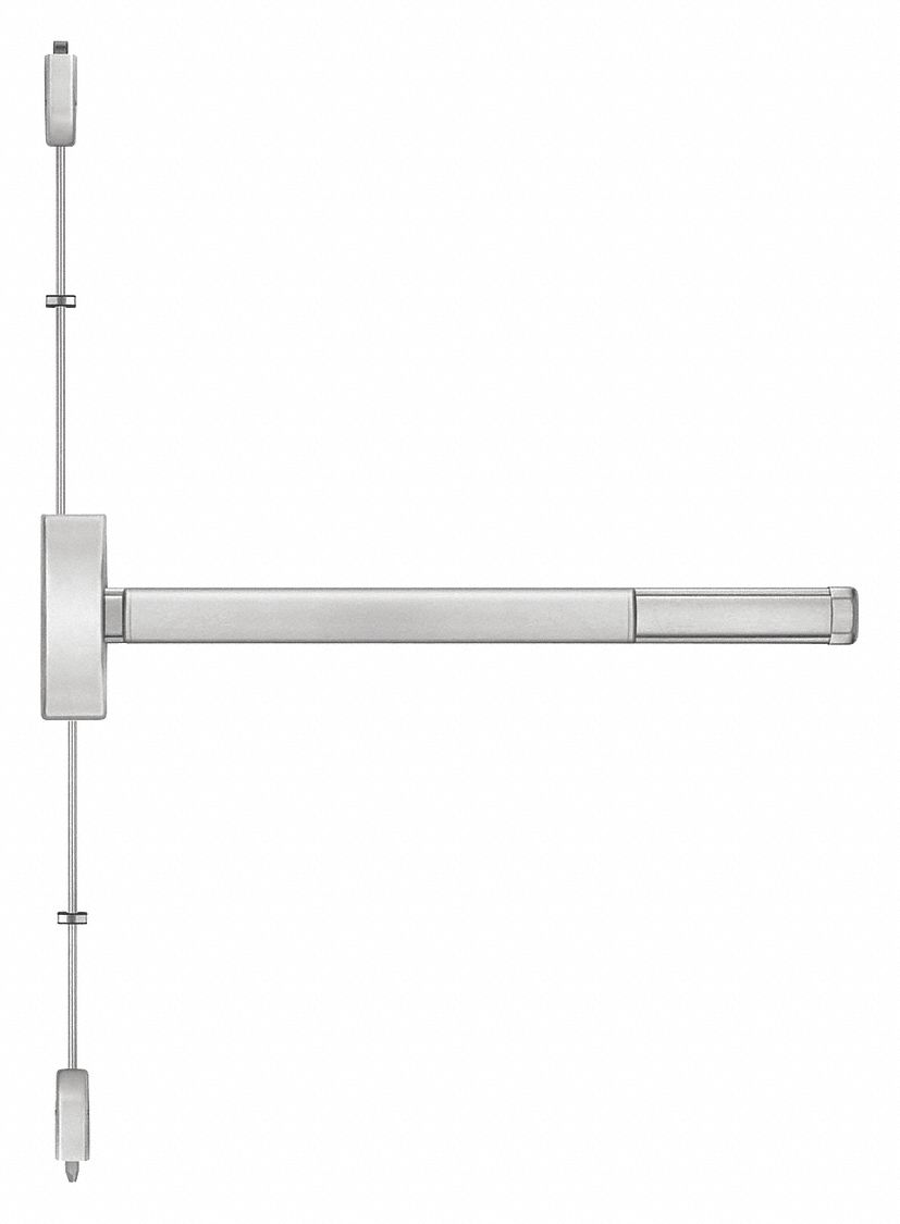 PRECISION, 48 in Max Door Wd, Stainless Steel, Exit Device - 53DX77 ...