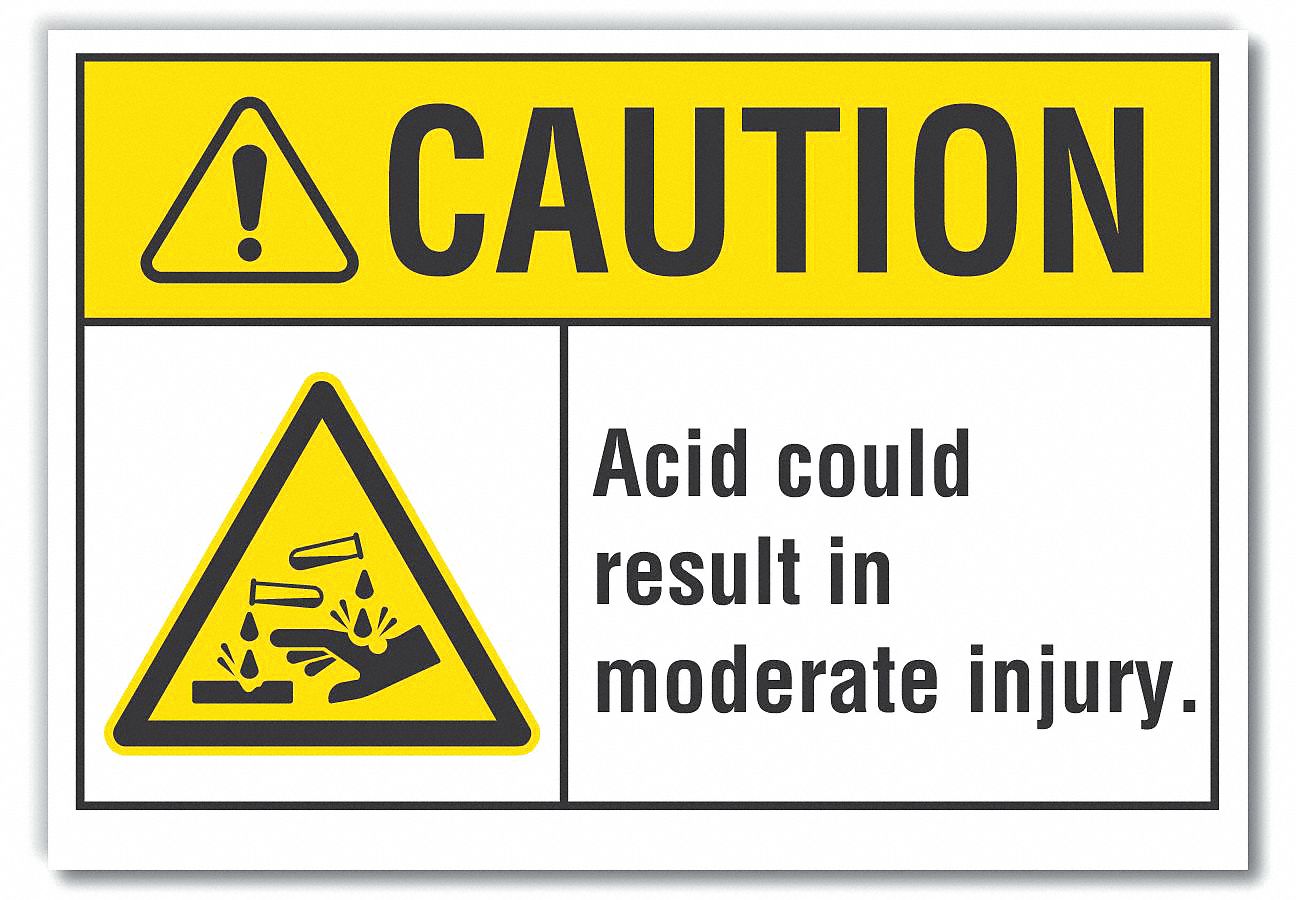 Reflective Sheeting, Adhesive Sign Mounting, Acid Caution Reflective ...