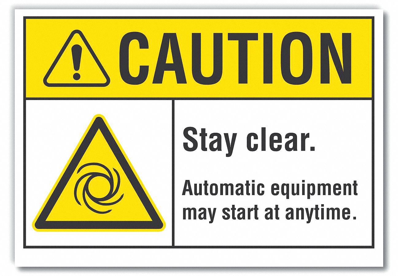 Reflective Sheeting, Adhesive Sign Mounting, Stay Clear Caution ...