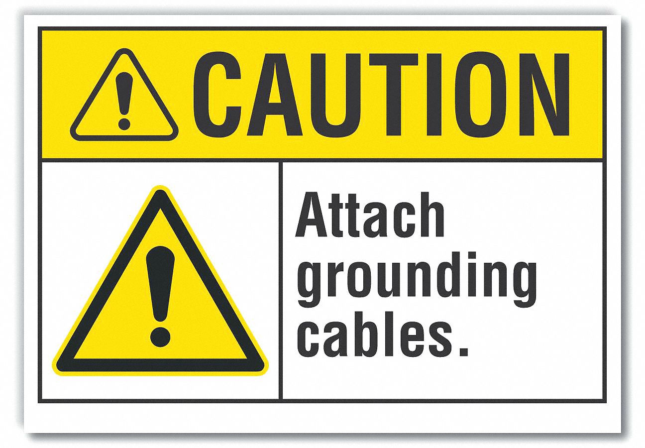 Reflective Sheeting, Adhesive Sign Mounting, Grounding Caution ...