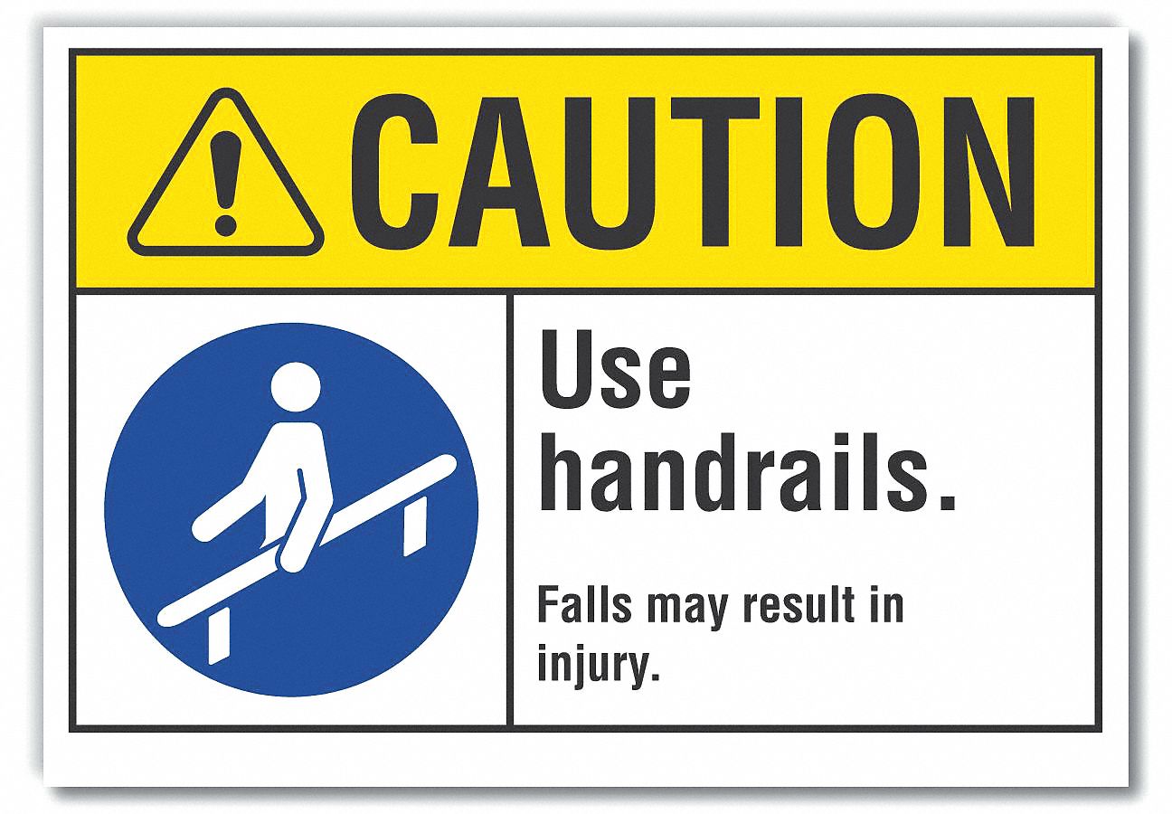 Reflective Sheeting, Adhesive Sign Mounting, Handrail Caution ...