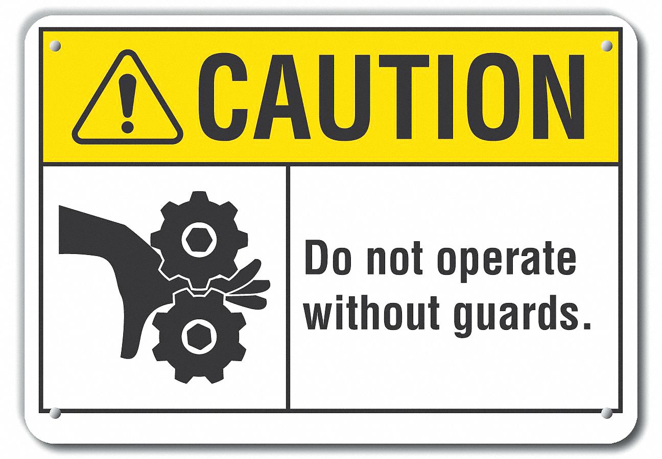 Aluminum, Mounting Holes Sign Mounting, Reflective Machine Guards ...