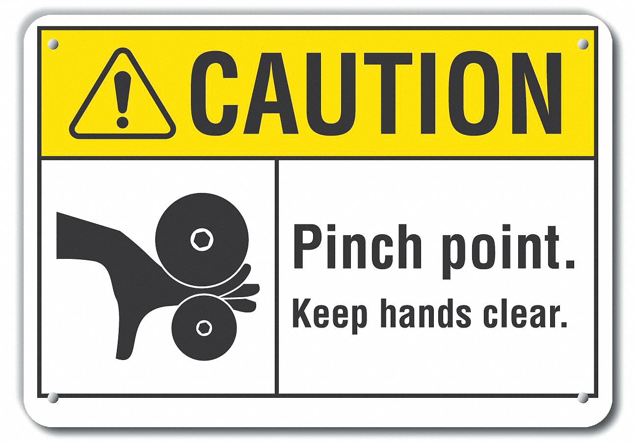 Plastic, Mounting Holes Sign Mounting, Caution Sign - 459X64|LCU3-0106 ...