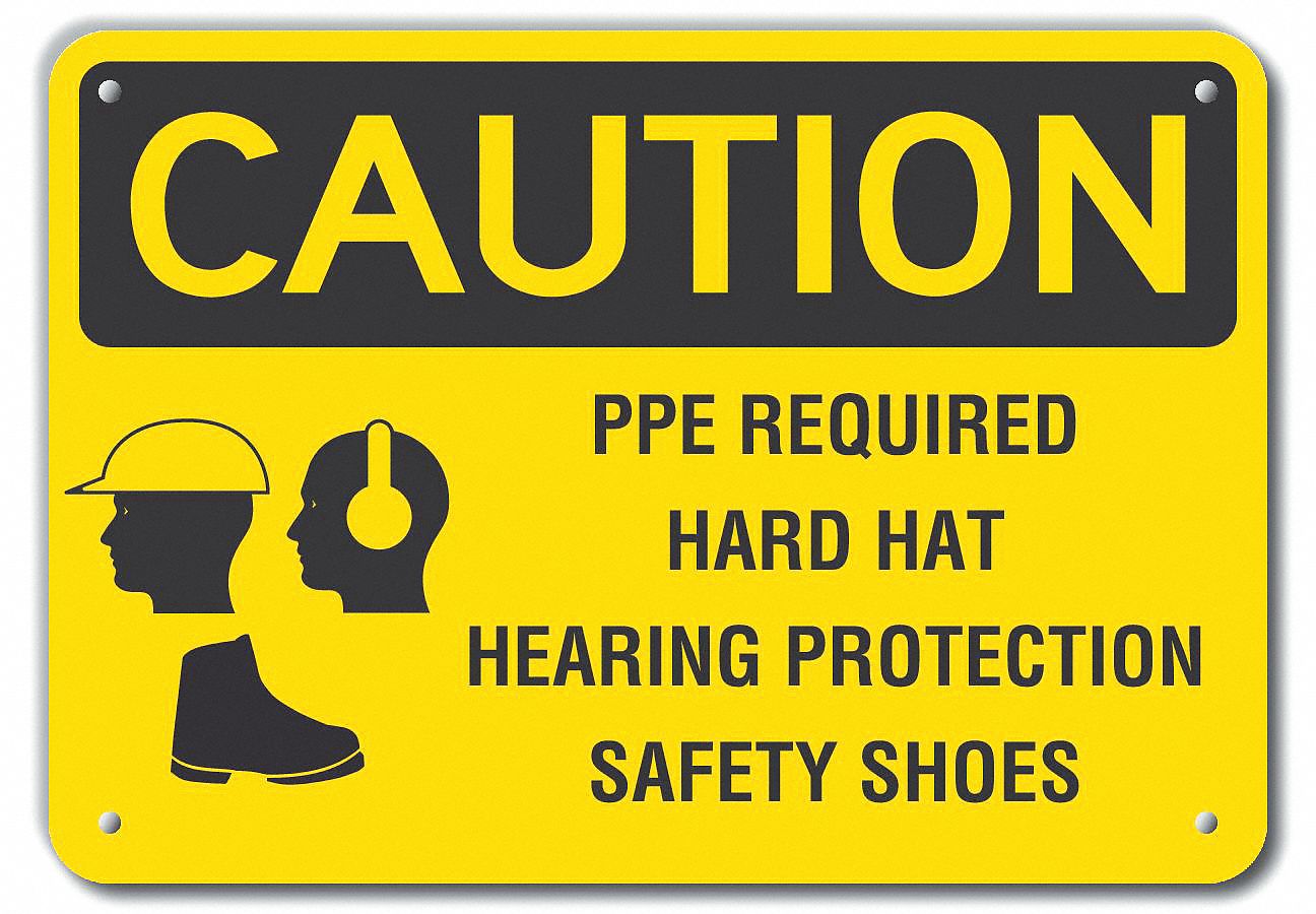 Aluminum, Mounting Holes Sign Mounting, Reflective Ppe Caution Sign ... Aluminum, Mounting Holes Sign Mounting, Reflective Ppe Caution Sign ...