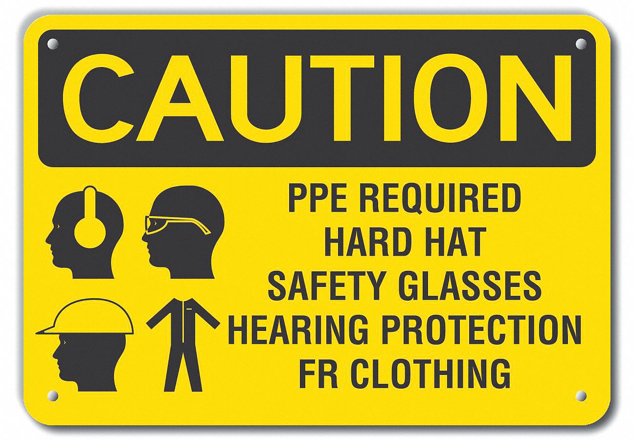 Aluminum, Mounting Holes Sign Mounting, Reflective Ppe Caution Sign ... Aluminum, Mounting Holes Sign Mounting, Reflective Ppe Caution Sign ...