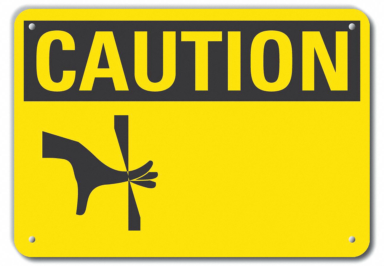 Plastic, Mounting Holes Sign Mounting, Caution Sign Blank - 459Y61|LCU3 ...