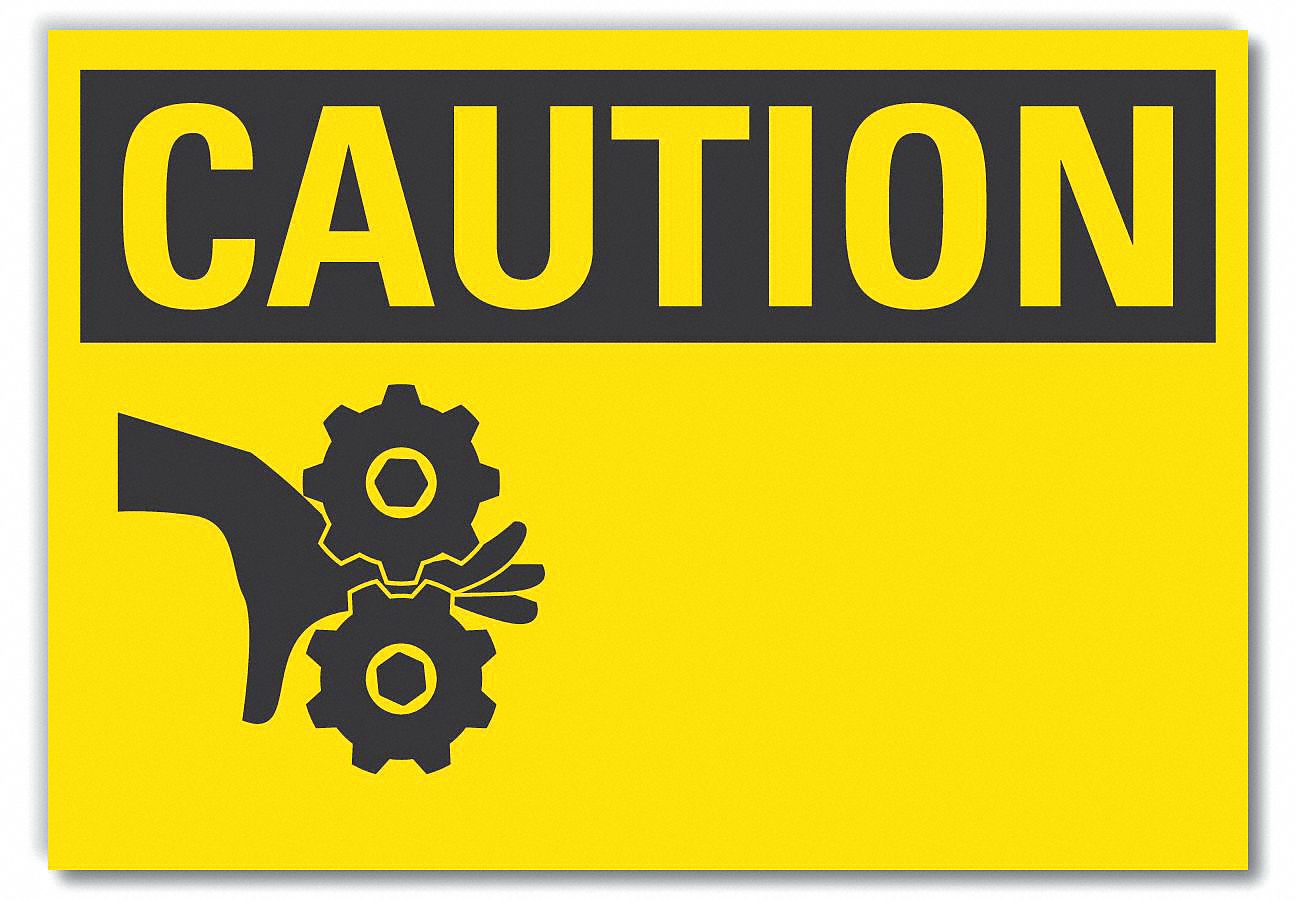Non-PVC Polymer, Adhesive Sign Mounting, Caution Sign Blank - 456V96 ...