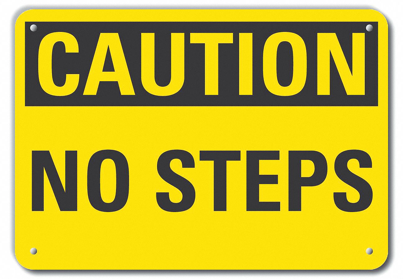 Plastic, Mounting Holes Sign Mounting, Caution Sign - 459Y65|LCU3-0206 ...