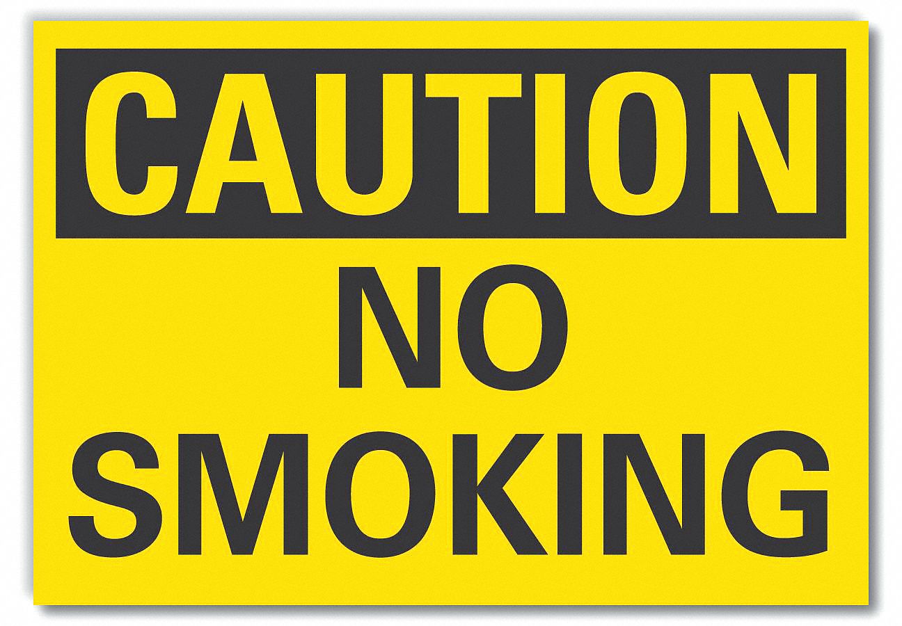 LYLE LCU3-0210-RD_5x3.5 No Smoking Caution Rflctv Labl,3.5inx5in 49VL31 ...