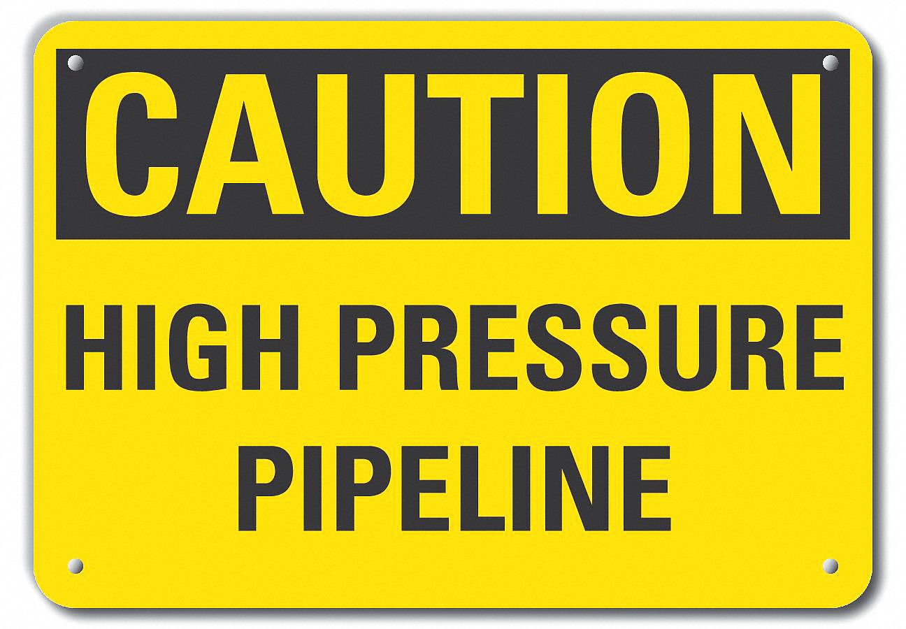 LYLE Rflct High Pressure Caution Sign, 10x14in - 49VR58|LCU3-0281-RA ...