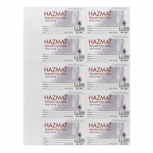 JJ KELLER, Haz Material Training, Hazmat, Reference Material - 49VT07 ...