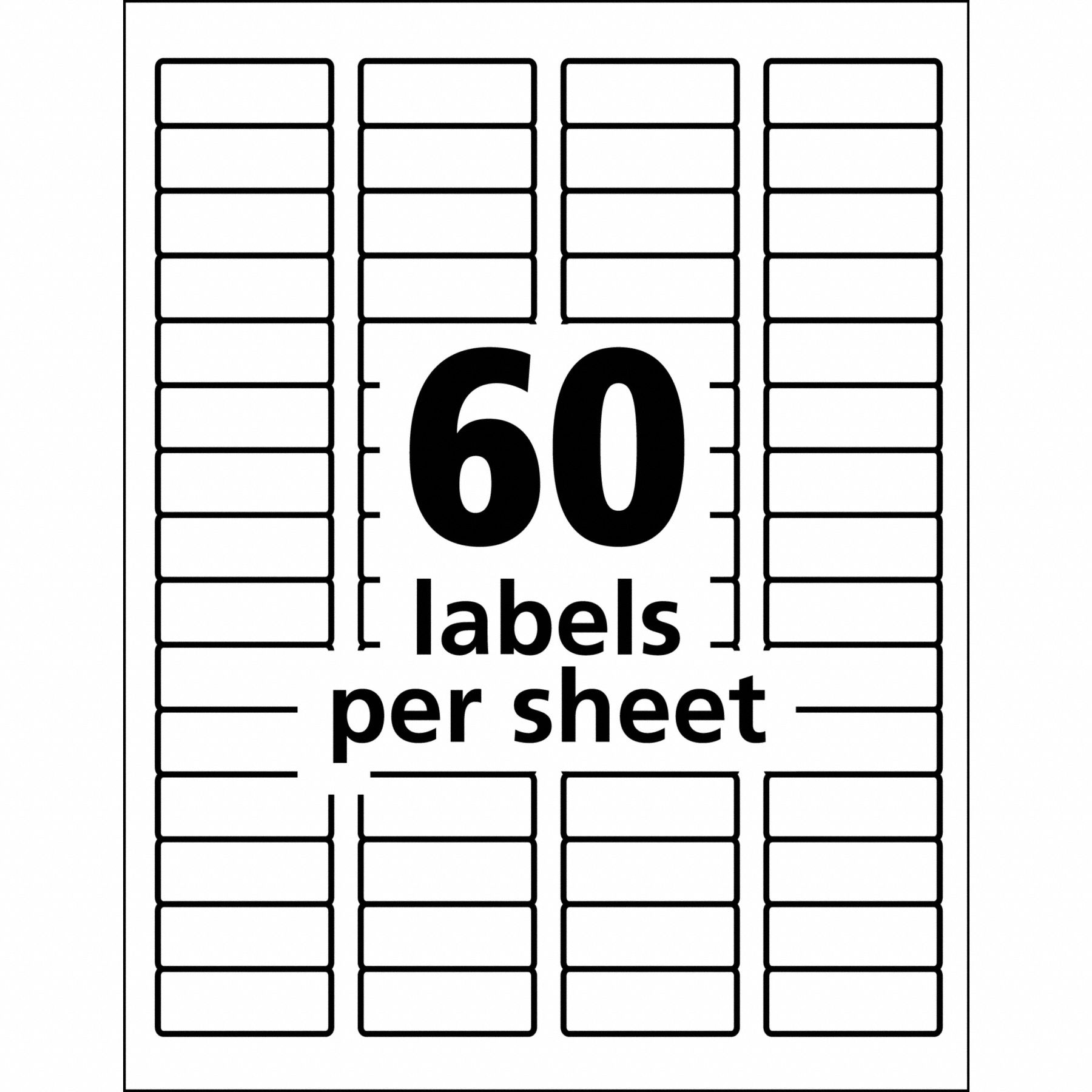 AVERY Label Information English Synthetic Film 1 3 4 In Width 2 3 