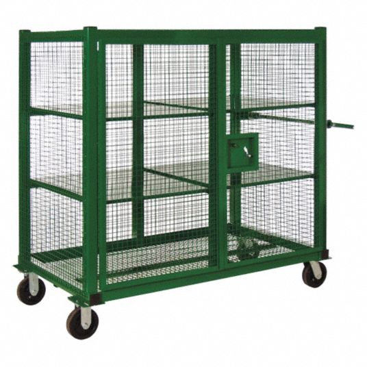 SUMNER, 1,500 lb Load Capacity, 30 inx24-1/2 in, Wire Security Cart ...
