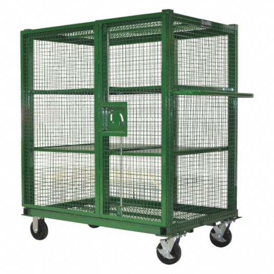 SUMNER, 1,500 lb Load Capacity, 30 inx24-1/2 in, Wire Security Cart ...