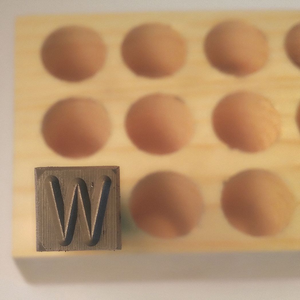 YOUNG BROS. STAMP WORKS, W, 1/8 in Character Ht, Hand Stamp Character ...