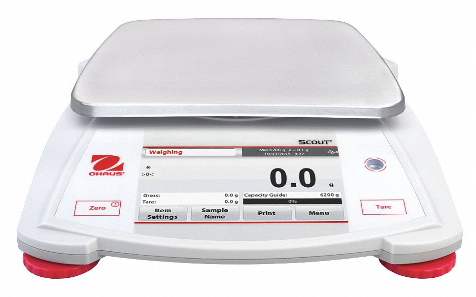 OHAUS, 6,200 g Capacity, 0.1 g Readability, Compact Bench Scale ...