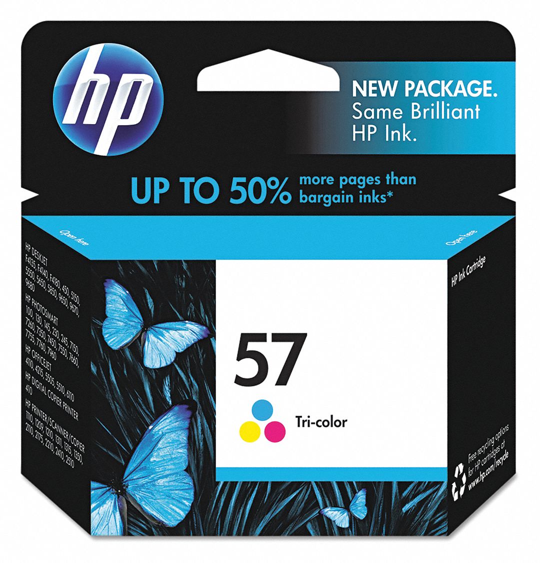 HP, Tri-Color, 57, Ink Cartridge - 49WJ82|C6657AN#140 - Grainger