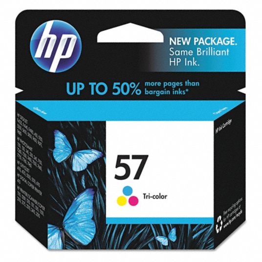 HP, Tri-Color, 57, Ink Cartridge - 49WJ82|C6657AN#140 - Grainger