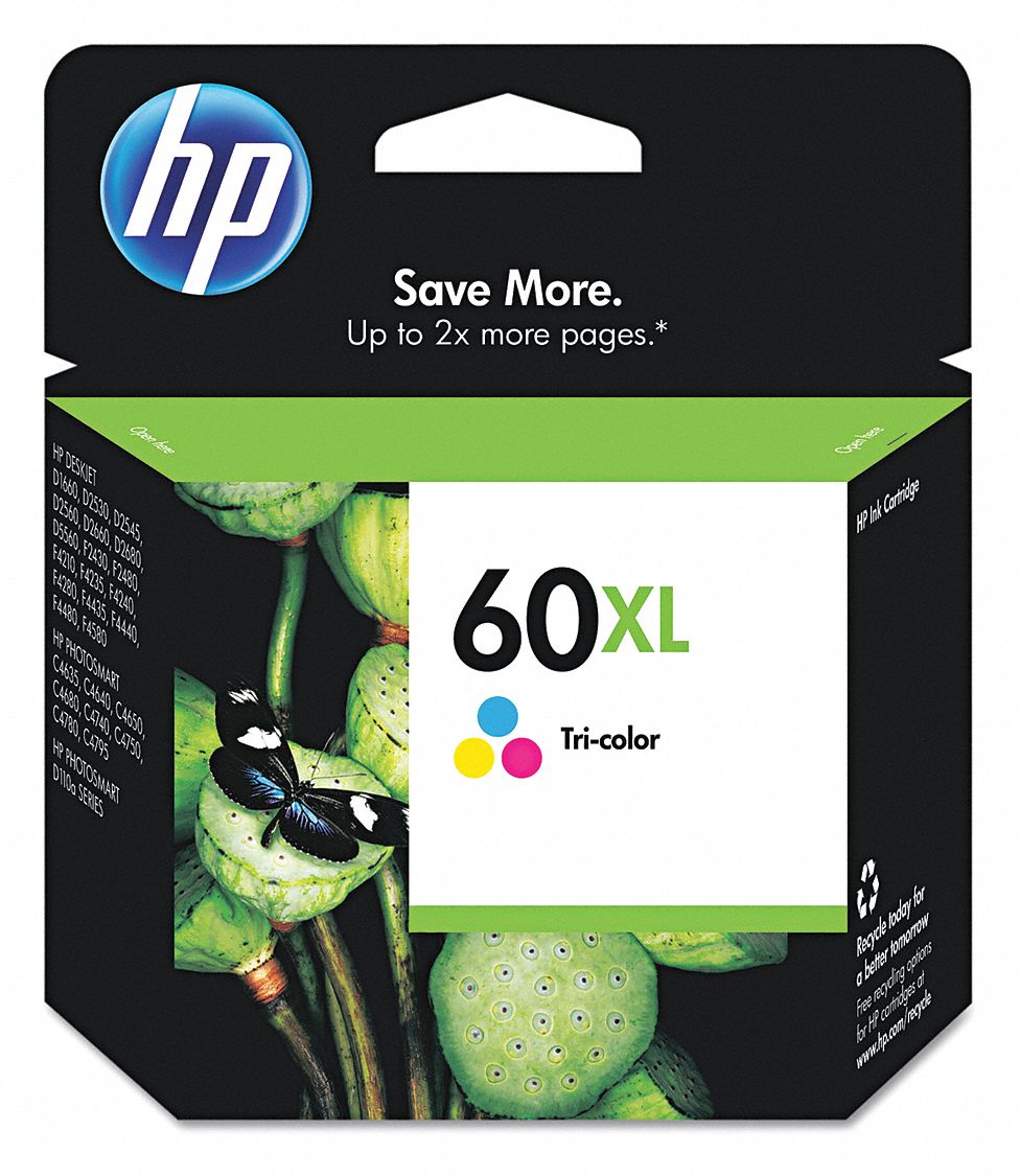 HP, Tri-Color, 60XL, High Yield Ink Cartridge - 49WK12|CC644WN#140 ...