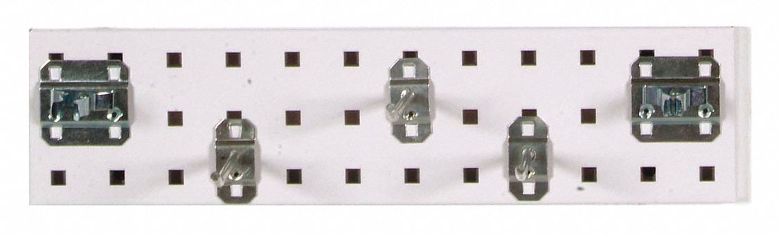 TRITON PRODUCTS, Square, 3/8 in Peg Hole Size, Pegboard Strip Kit ...