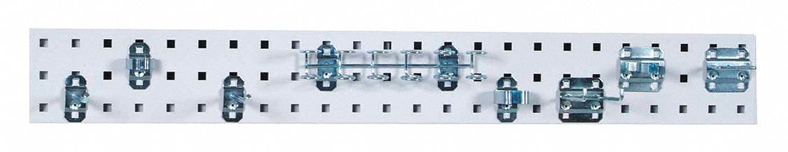 TRITON PRODUCTS, Square, 3/8 in Peg Hole Size, Pegboard Strip Kit ...