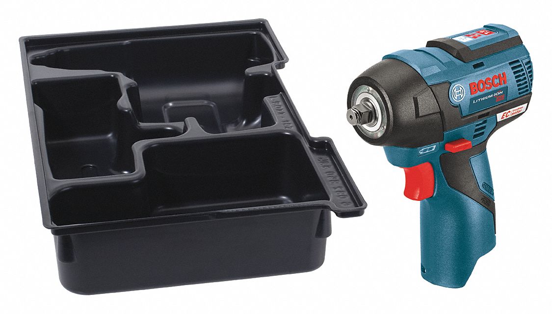 BOSCH, 3/8 in Drive Size, 85 ft-lb Fastening Torque, Impact Wrench ...