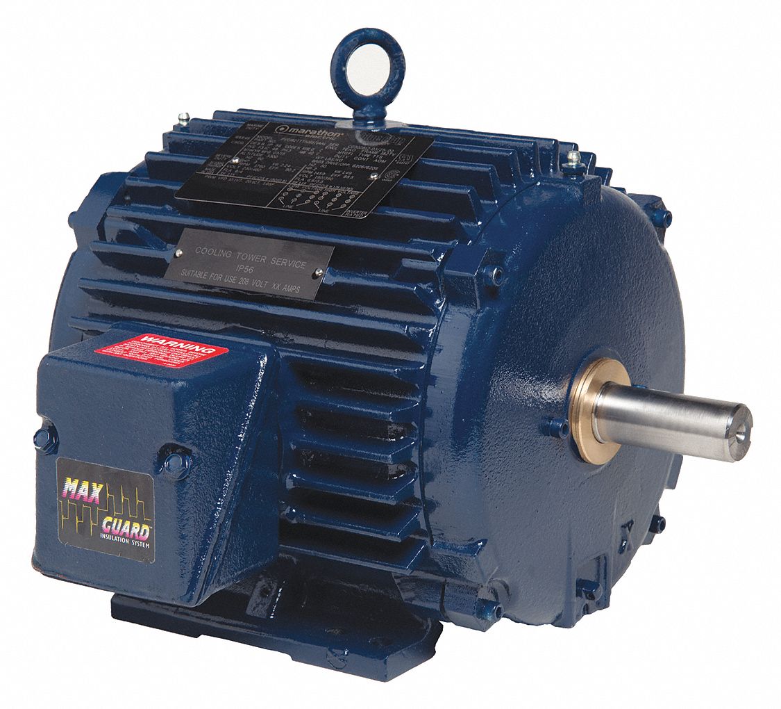 3 HP Cooling Tower Motor,3-Phase,1760 Nameplate RPM,230/460 Voltage ...