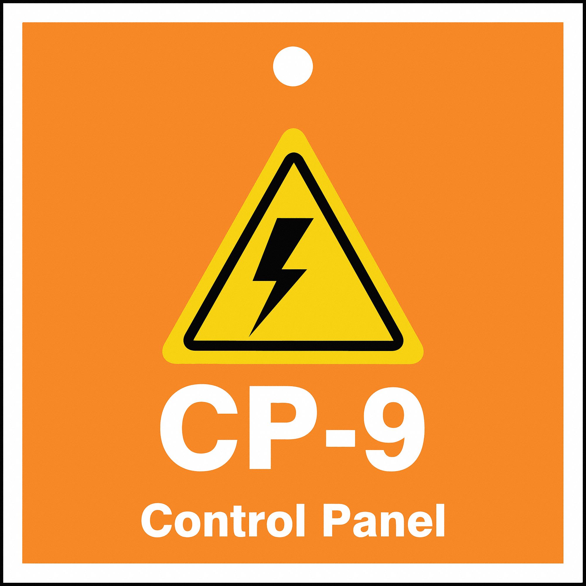 Energy Source ID Tag, Plastic, CP-9 Control Panel, 2-1/2" x 2-1/2", 1 ...